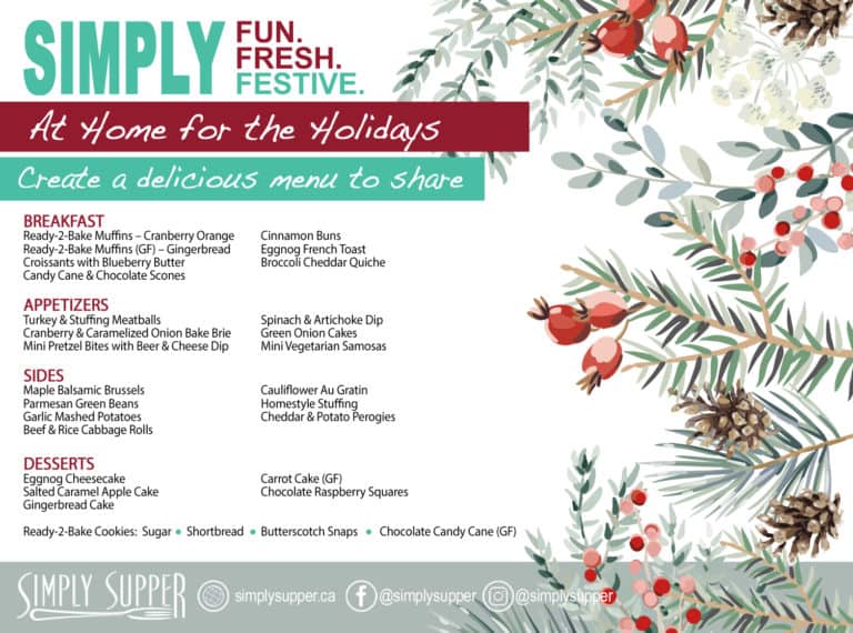 Our MENU - Simply Supper